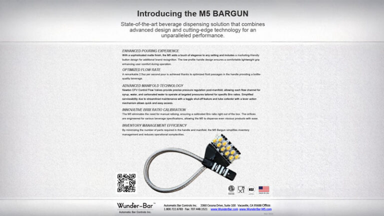 M5 Bargun | Wunder-Bar Automatic Bar Controls Inc.